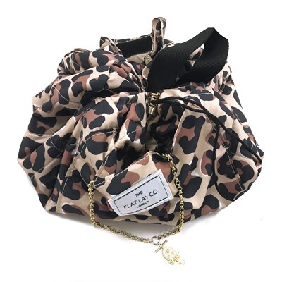 The Flat Lay Co. Open Flat Makeup Bag in Leopard Print | SEPHORA UK