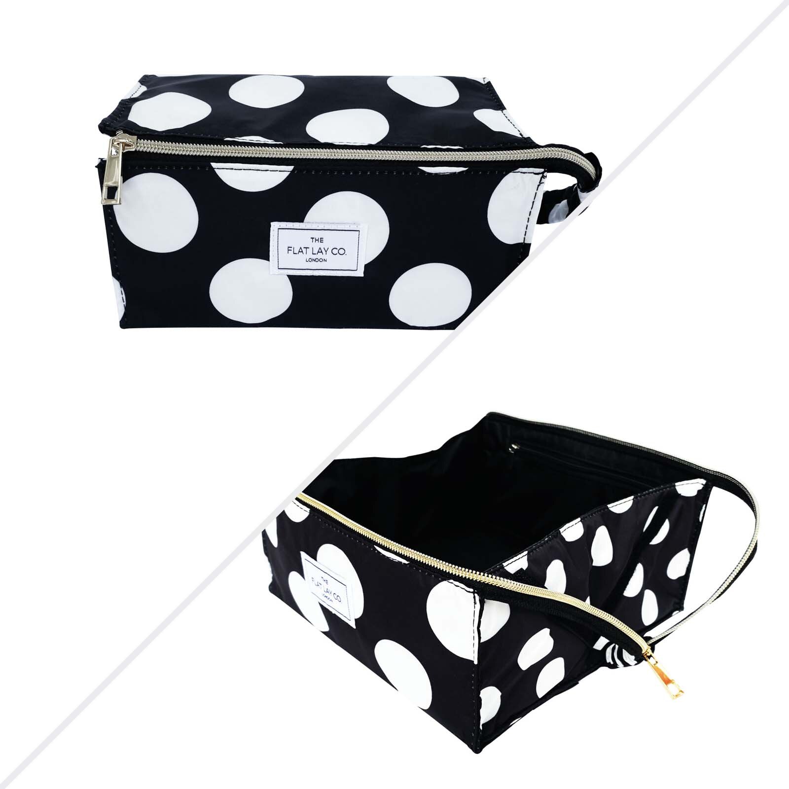 The Flat Lay Co. Open Flat Makeup Box Bag Double Spots | SEPHORA UK