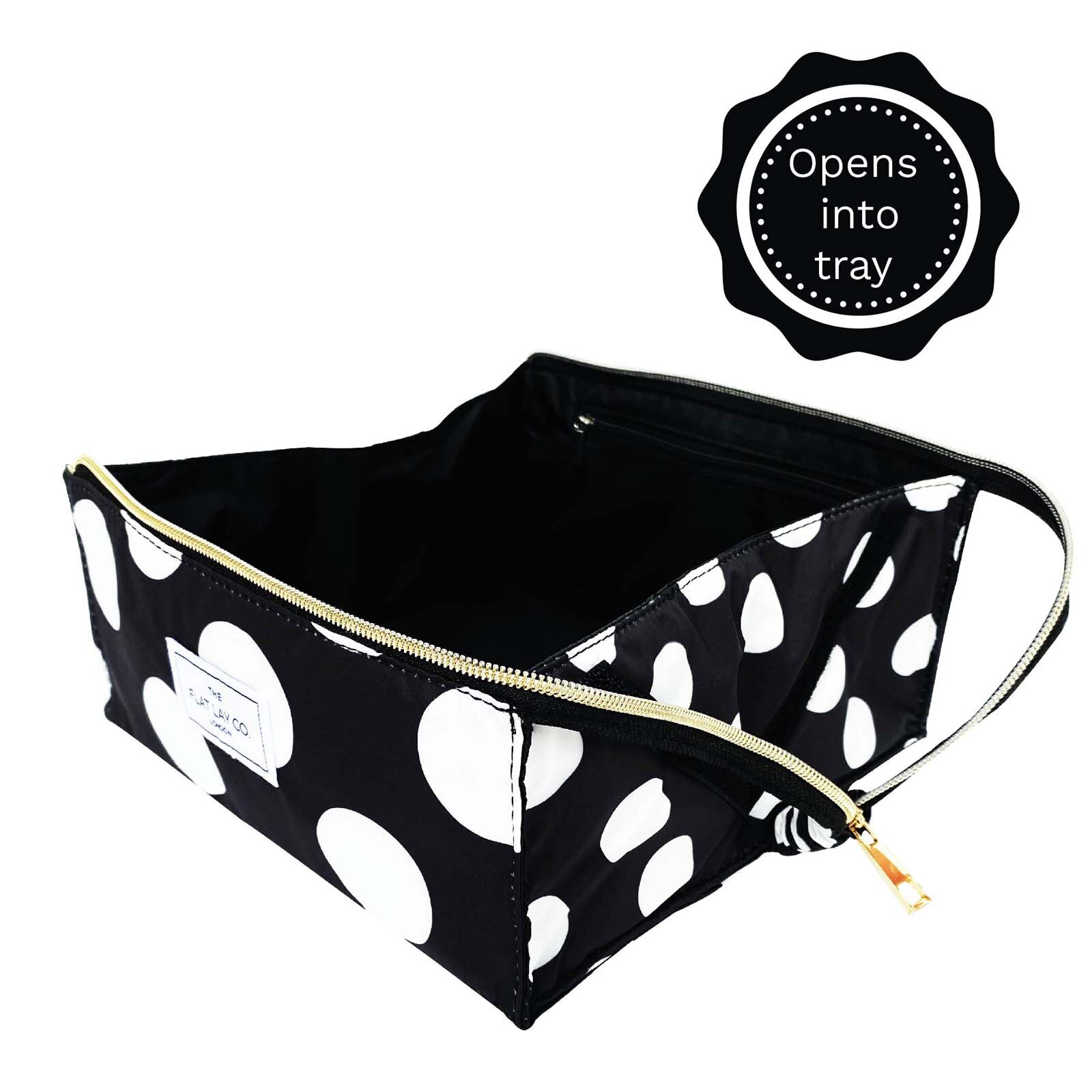 The Flat Lay Co. Open Flat Makeup Box Bag Double Spots | SEPHORA UK