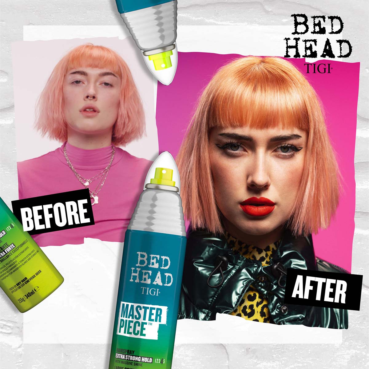 Bed Head by TIGI Masterpiece Shiny Hairspray for Strong Hold and Shine ...