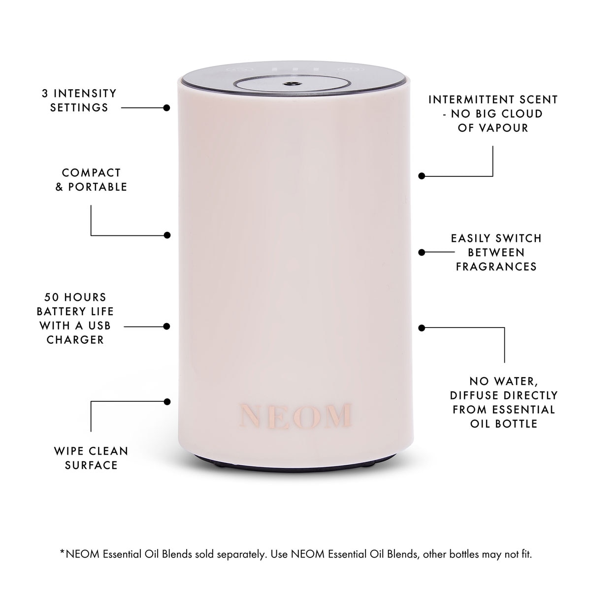 NEOM Wellbeing Pod Mini Essential Oil Diffuser Nude - USB Plug | SEPHORA UK