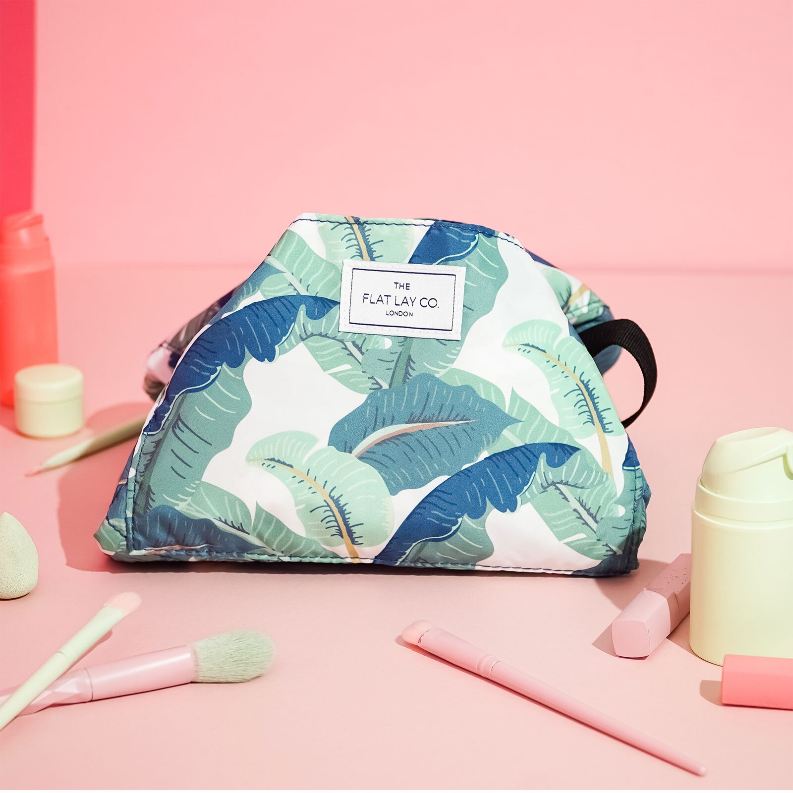 The Flat Lay Co. XXL Drawstring Makeup Bag in Tropical Leaves | SEPHORA UK
