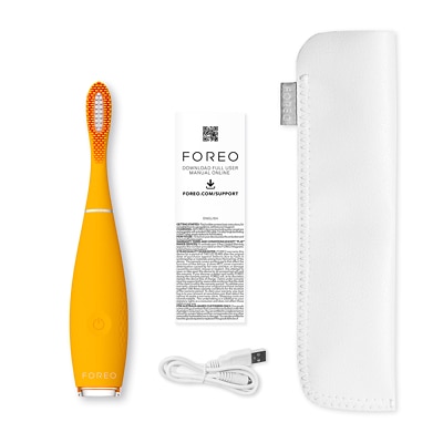 FOREO ISSA Mini 3 Ultra-Hygienic Silicone Sonic Toothbrush Mango Tango ...