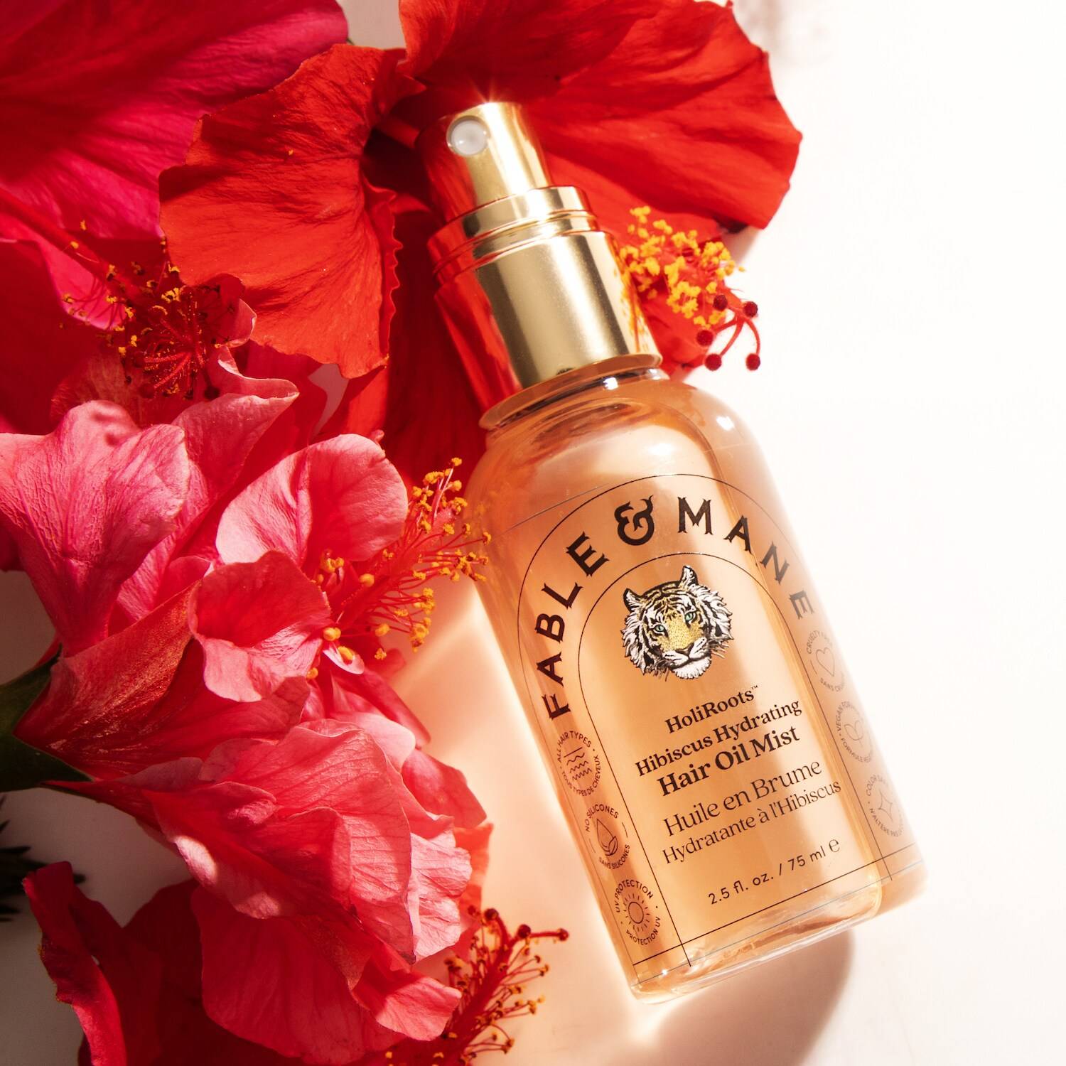 FABLE & MANE HoliRoots™ Hibiscus Hydrating Hair Oil Mist 75ml | SEPHORA UK