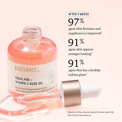 BIOSSANCE Squalane + Vitamin C Rose Oil Pink 30ml | SEPHORA UK