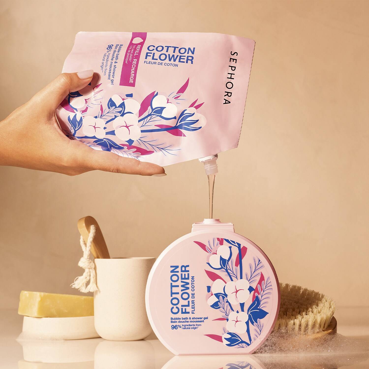 Sephora Collection Bubble Bath And Shower Gel 260ml Cotton Flower