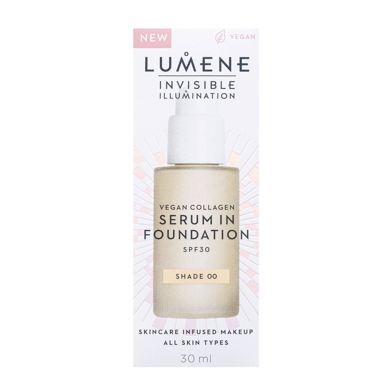LUMENE Invisible Illumination Vegan Collagen Serum in Foundation SPF30 ...