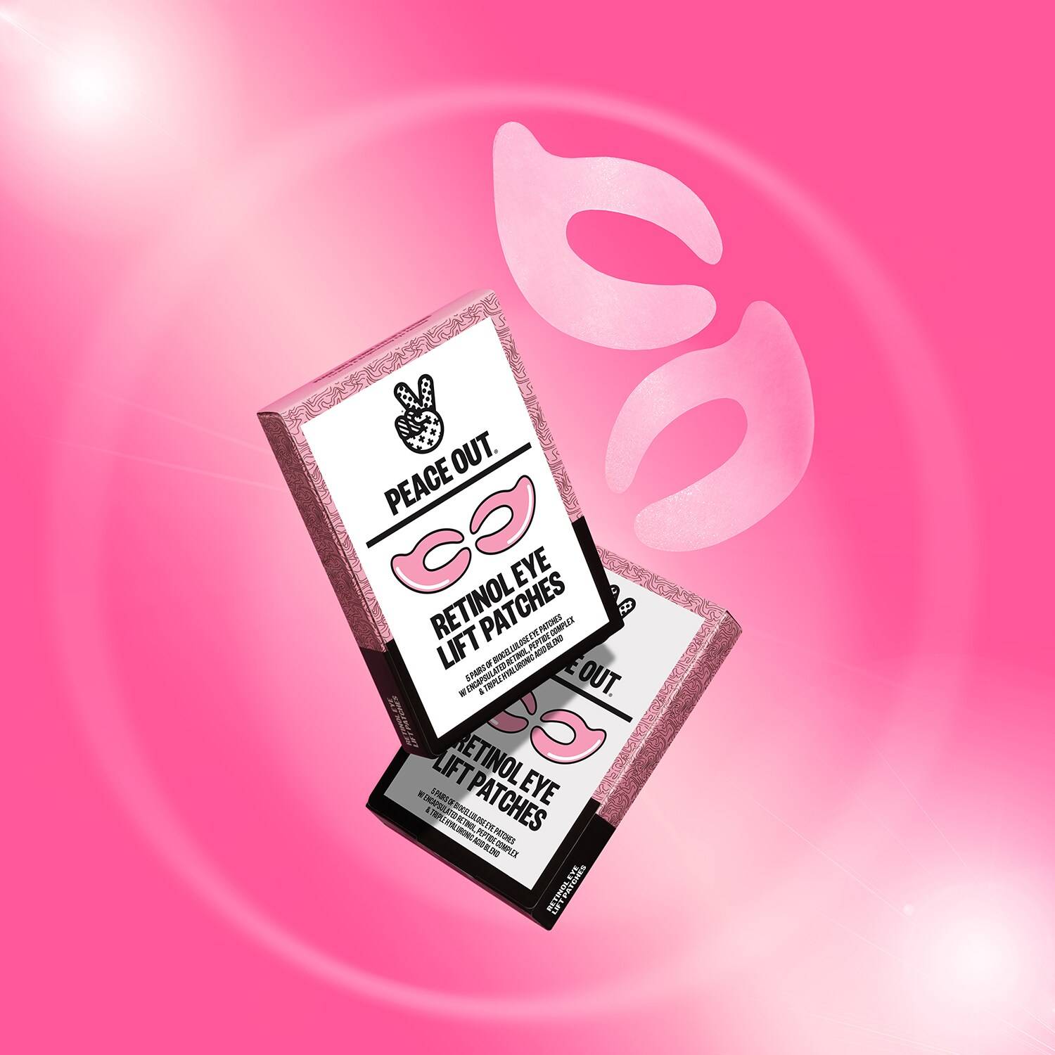 PEACE OUT SKINCARE Retinol Eye Lift Patches - Biocellulos eye patches 5 ...
