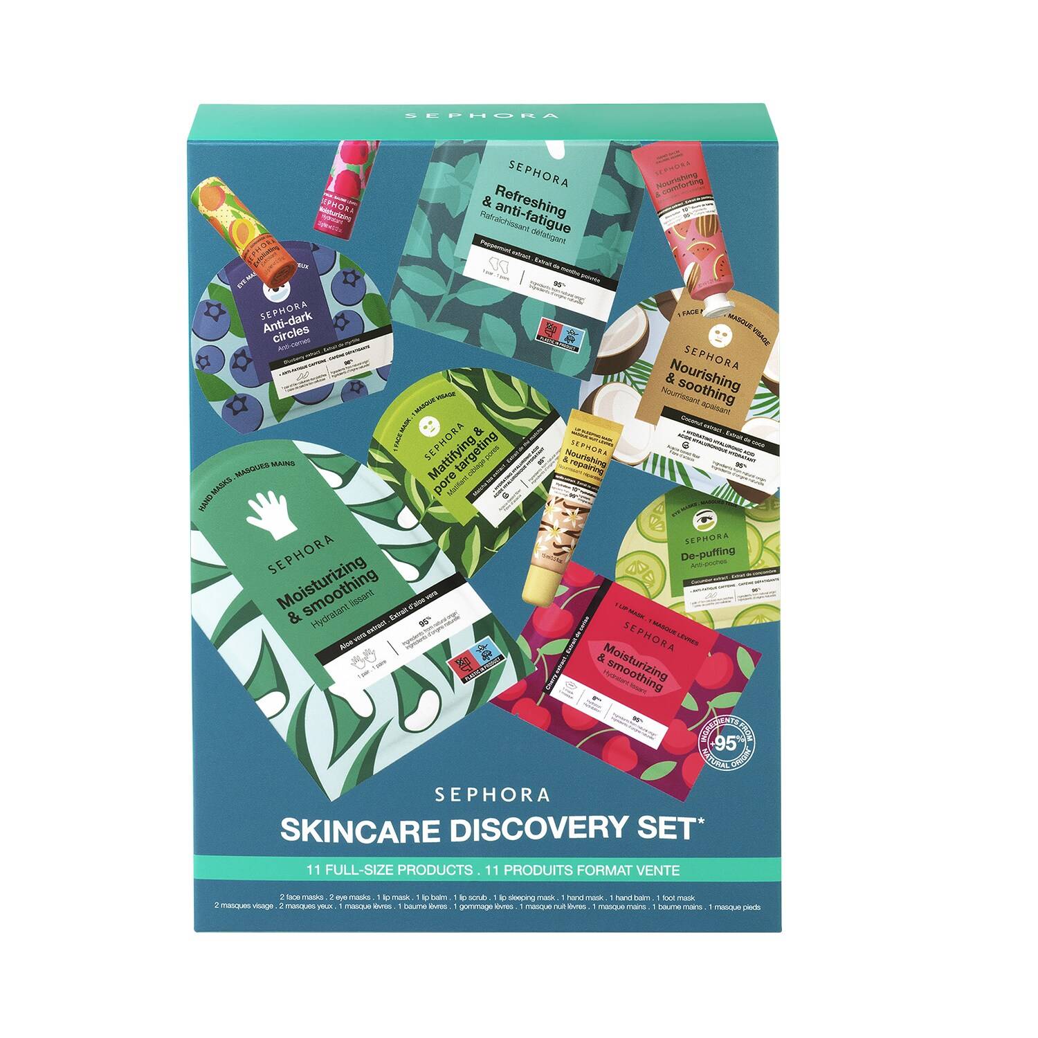 SEPHORA COLLECTION COLORFUL SKINCARE DISCOVERY KIT 11 SKINCARE PRODUCTS ...