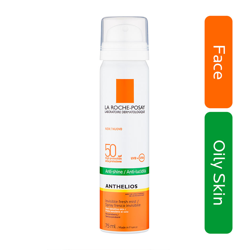 La Roche-Posay Anthelios Anti-Shine Sun Protection Face Mist SPF 50 ...